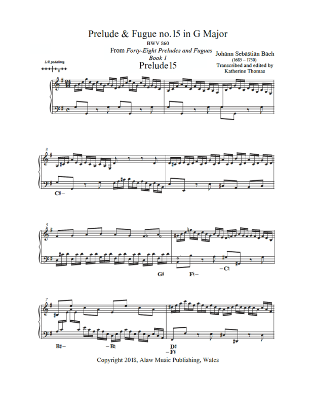 Prelude and Fugue no.15 in G Major (Book 1) – Harp Column Music