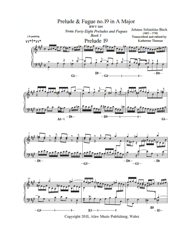 Prelude and Fugue no.19 in A Major (Book 1) – Harp Column Music