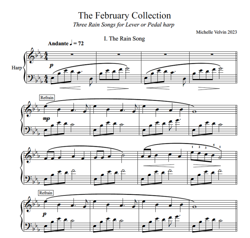 The February Collection – Harp Column Music