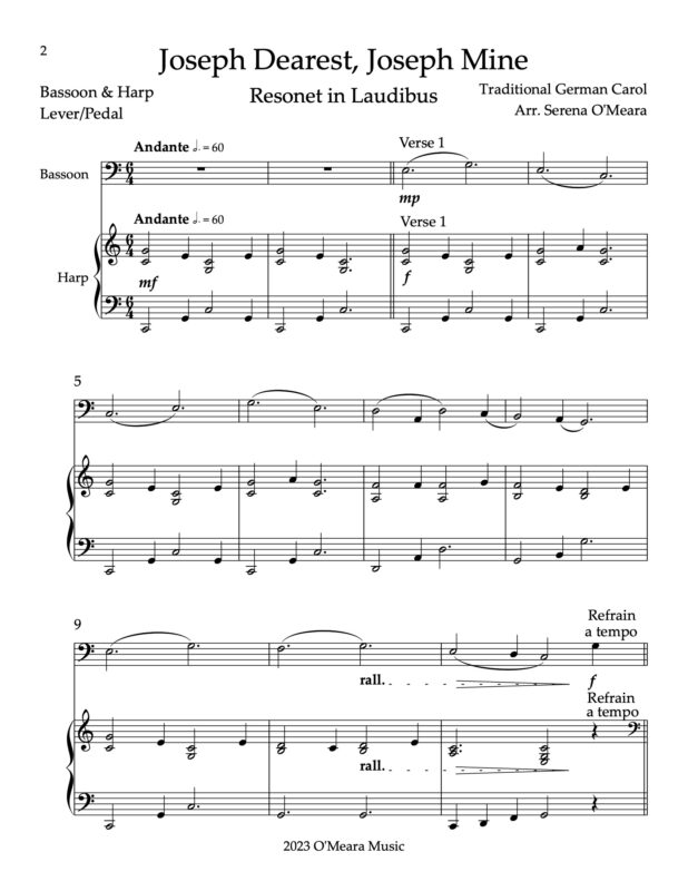Joseph Dearest, Joseph Mine – Harp Column Music