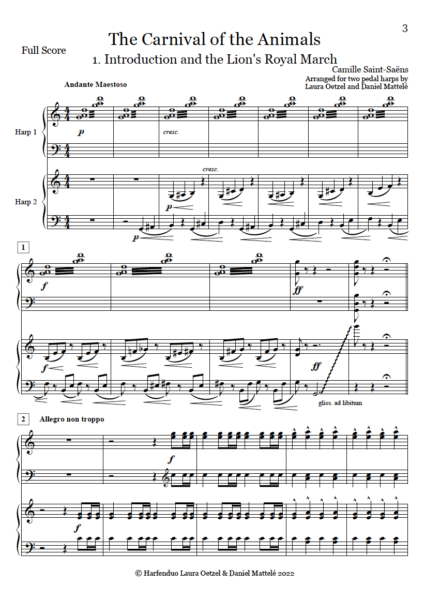 The Carnival of the Animals – Harp Column Music