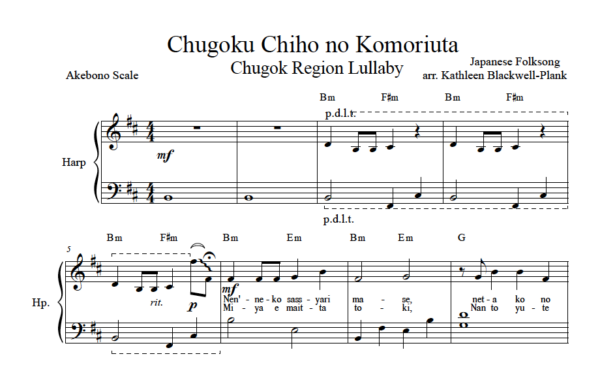 Four Japanese Lullabies – Harp Column Music