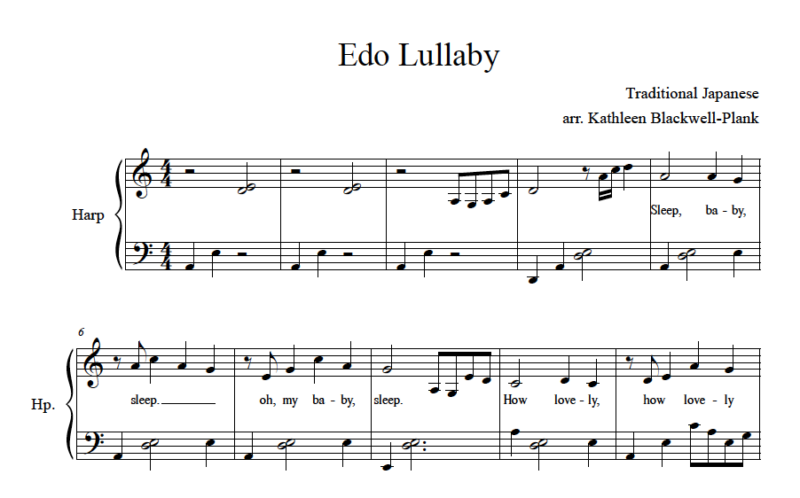 Four Japanese Lullabies – Harp Column Music