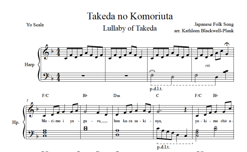 Four Japanese Lullabies – Harp Column Music