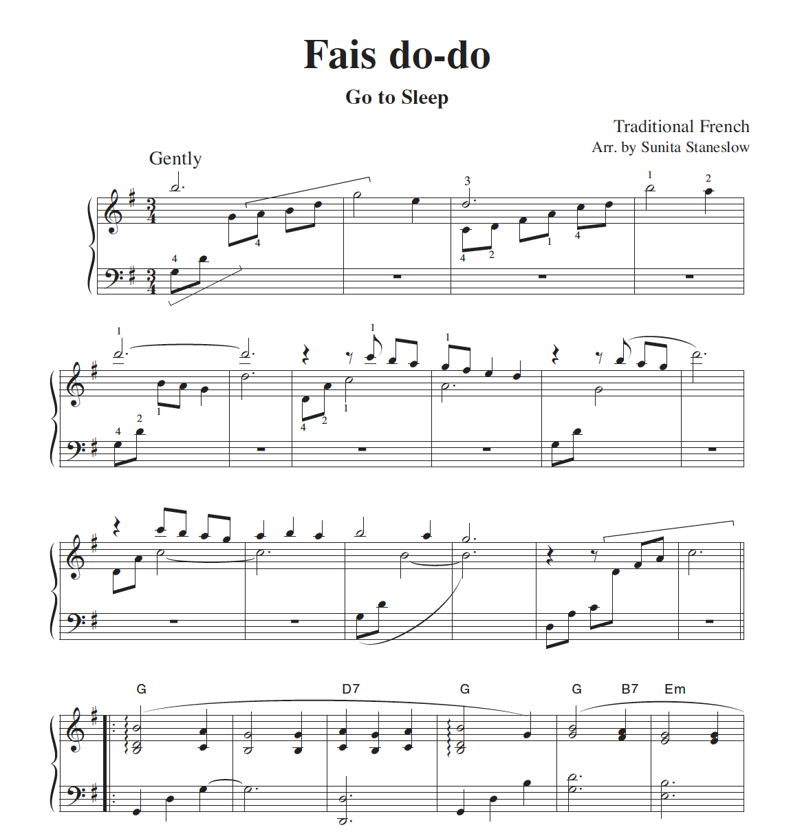 Fais do-do – Harp Column Music