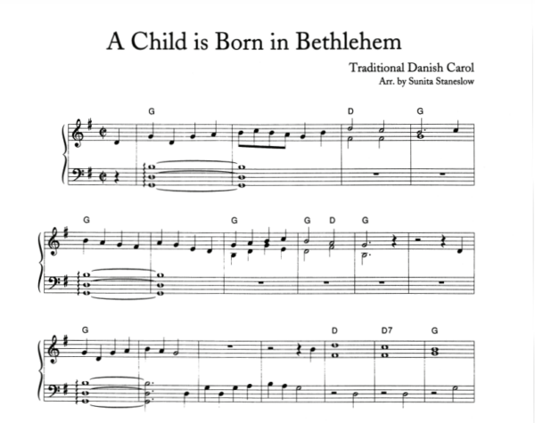 A Child Is Born In Bethlehem – Harp Column Music