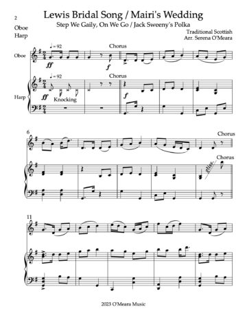Lewis Bridal Song / Mairi’s Wedding – Harp Column Music