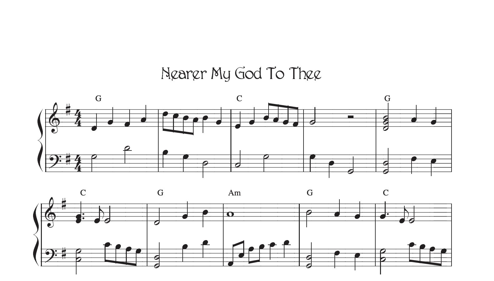 Nearer My God To Thee – Harp Column Music