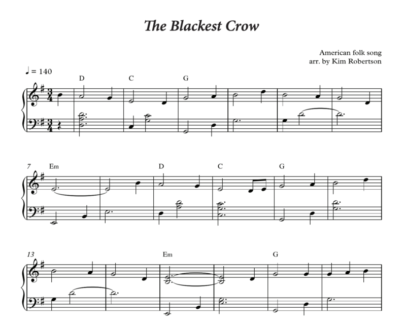 The Blackest Crow – Harp Column Music