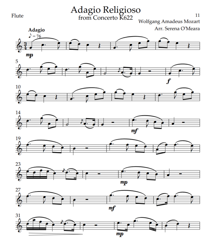 Adagio Religioso (Pedal Harp & Melody Instrument) – Harp Column Music