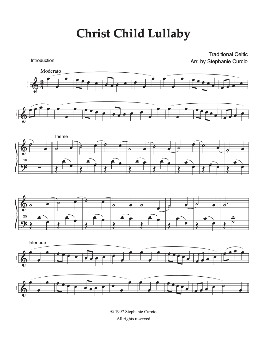 Christ Child Lullaby – Harp Column Music