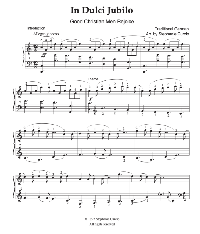 In Dulci Jubilo – Harp Column Music