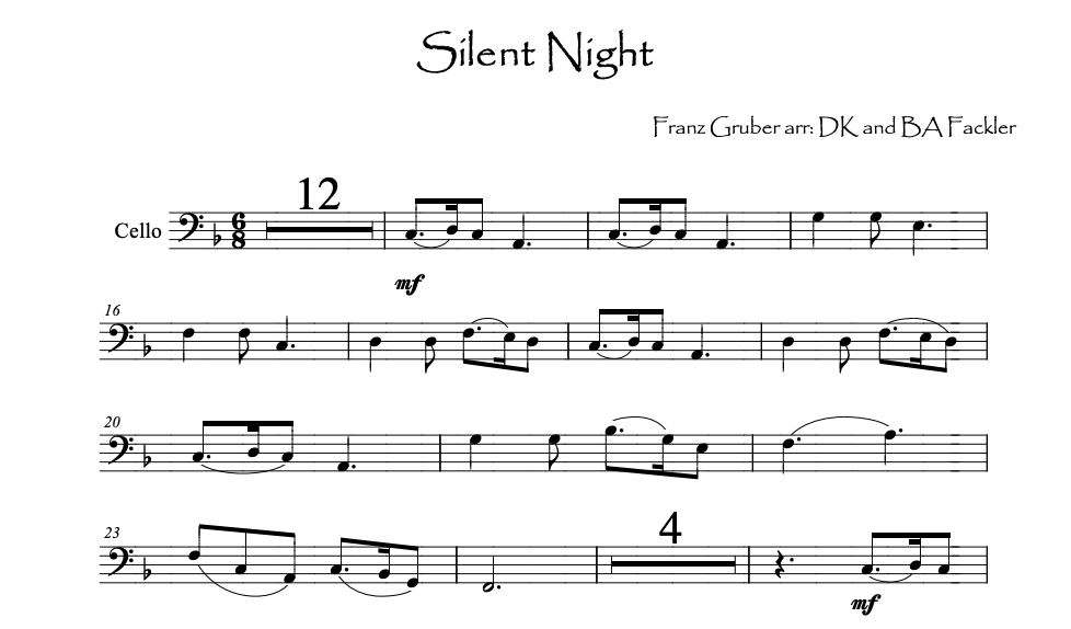 Silent Night – Harp Column Music