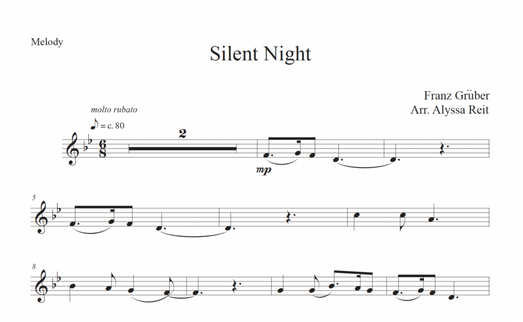 Silent Night – Harp Column Music