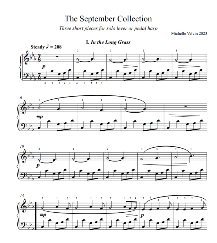 The September Collection – Harp Column Music