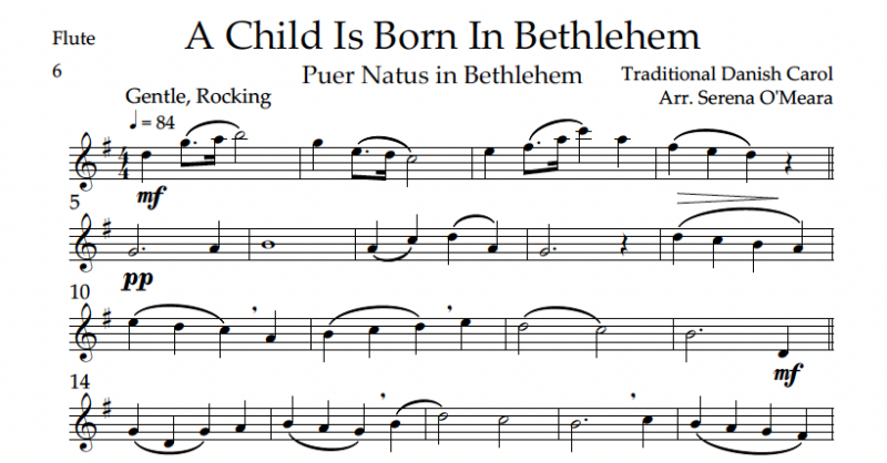 A Child Is Born In Bethlehem – Harp Column Music