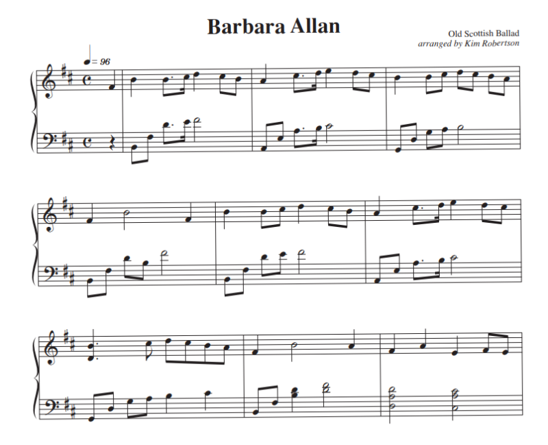 Barbara Allan – Harp Column Music
