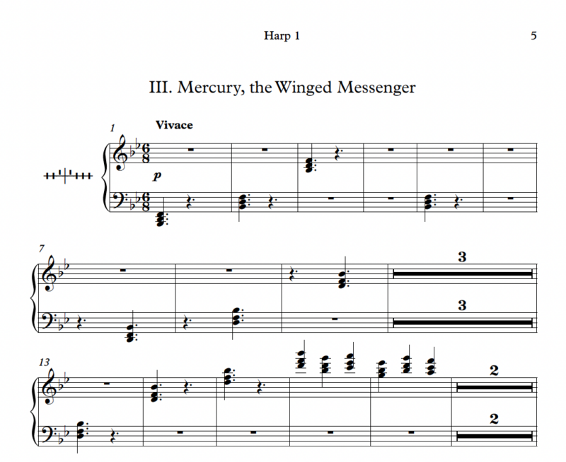 The Planets–Orchestral Parts – Harp Column Music