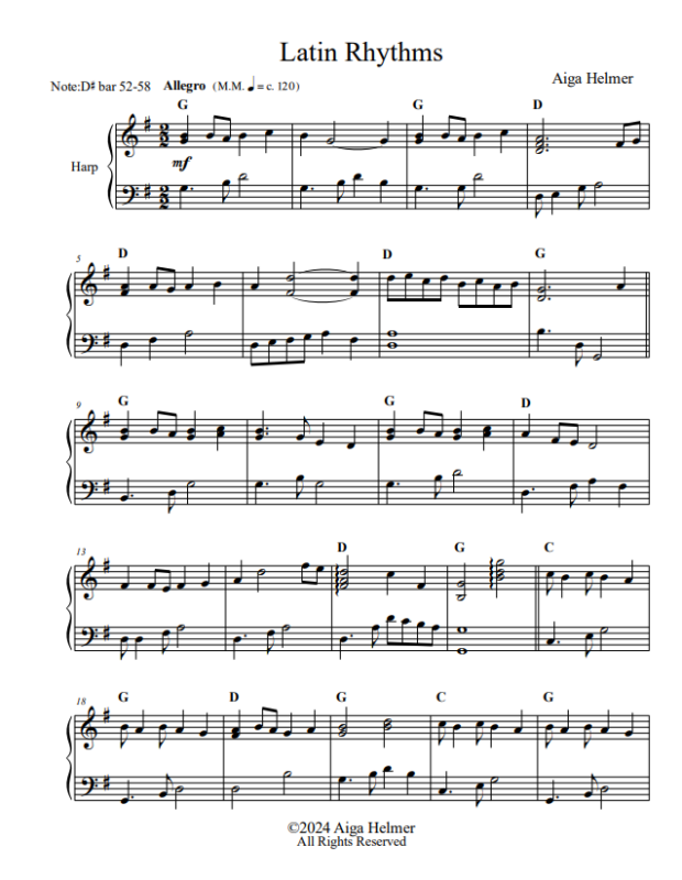 Latin Rhythms – Harp Column Music