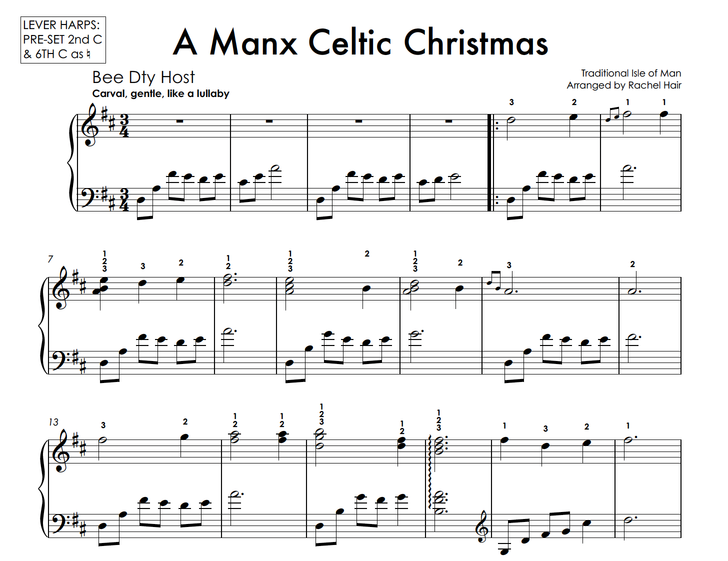 A Manx Celtic Christmas – Harp Column Music