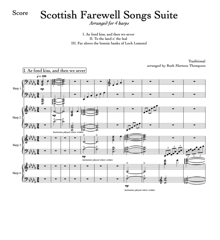 Scottish Farewell Songs Suite – Harp Column Music
