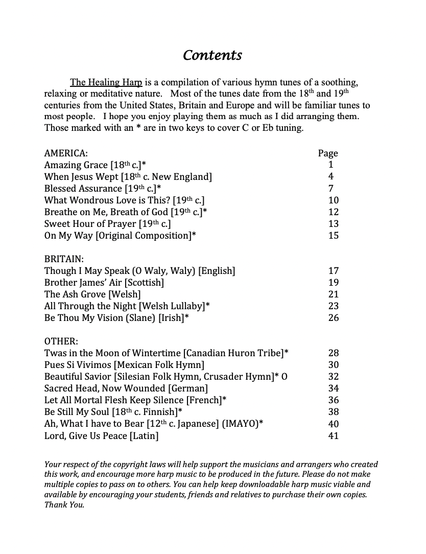 The Healing Harp of Hymns – Harp Column Music