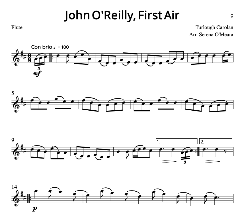 John O’Reilly, First Air (Harp & Melody Instrument) – Harp Column Music