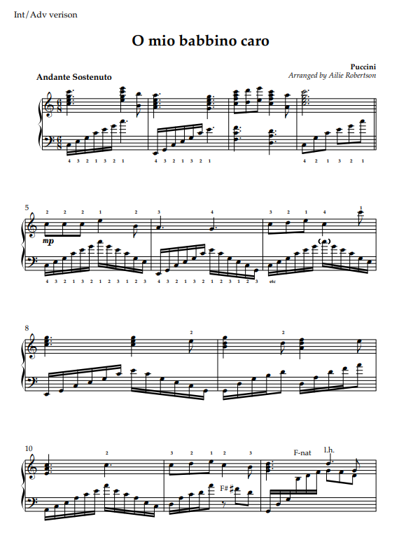 O Mio Babbino Caro – Harp Column Music