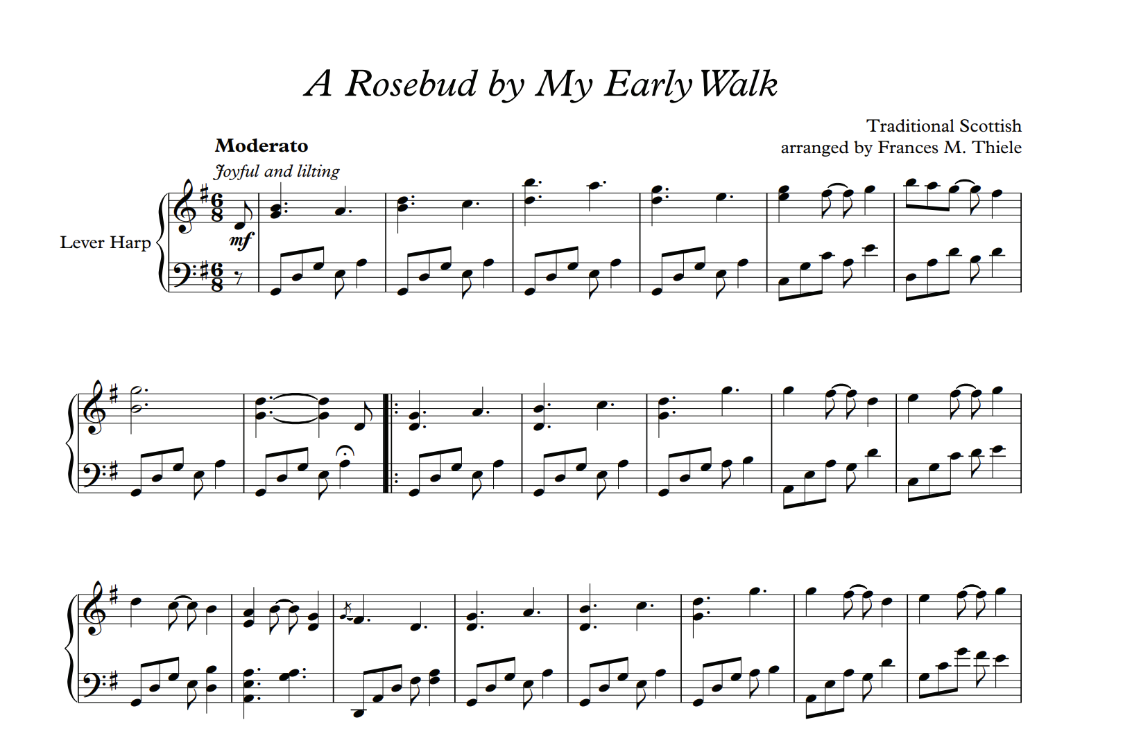 A Rosebud by My Early Walk – Harp Column Music