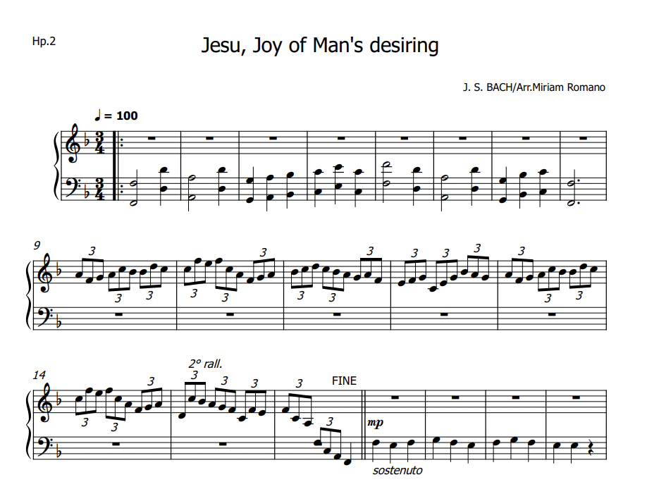 Jesu, Joy of Man’s Desiring – Harp Column Music