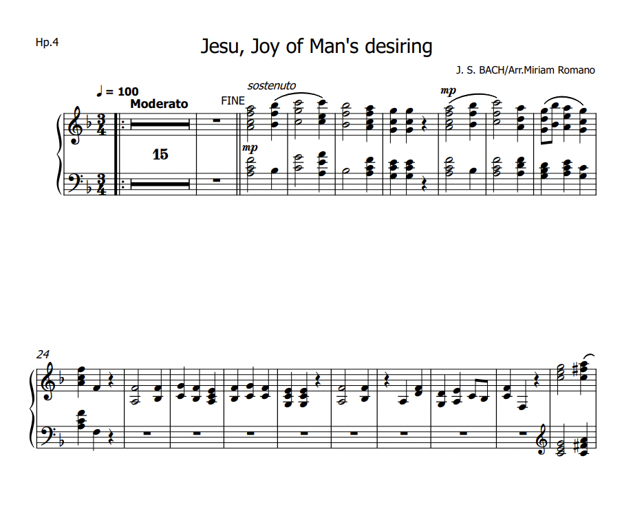 Jesu, Joy of Man’s Desiring – Harp Column Music