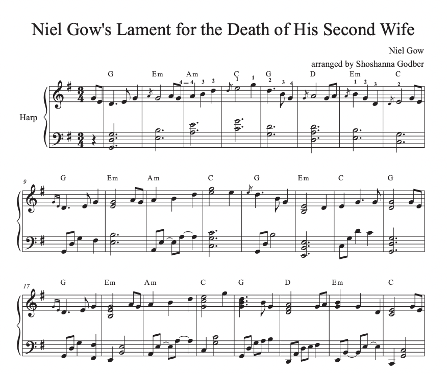 Niel Gow’s Lament for the Death of His Second Wife – Harp Column Music