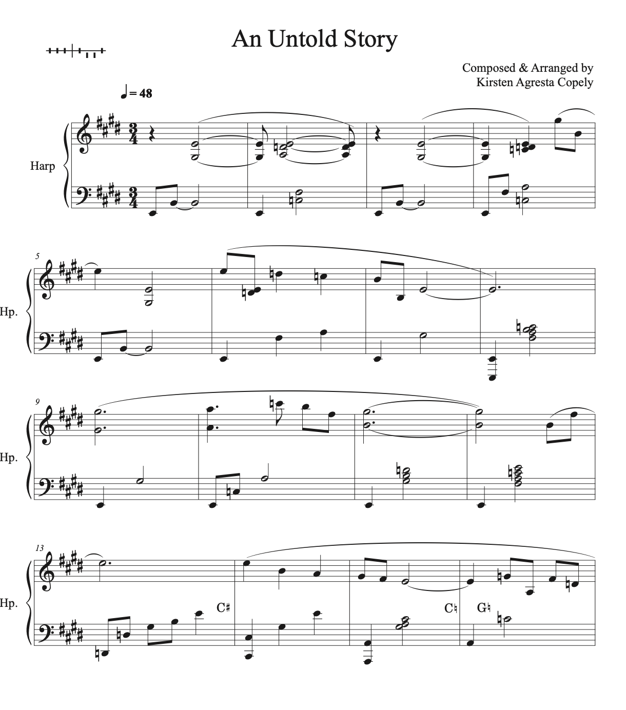 An Untold Story – Harp Column Music