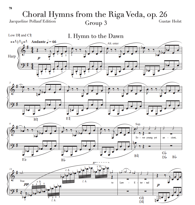Choral Hymns from the Rig Veda, op. 26, Group 3 – Harp Column Music