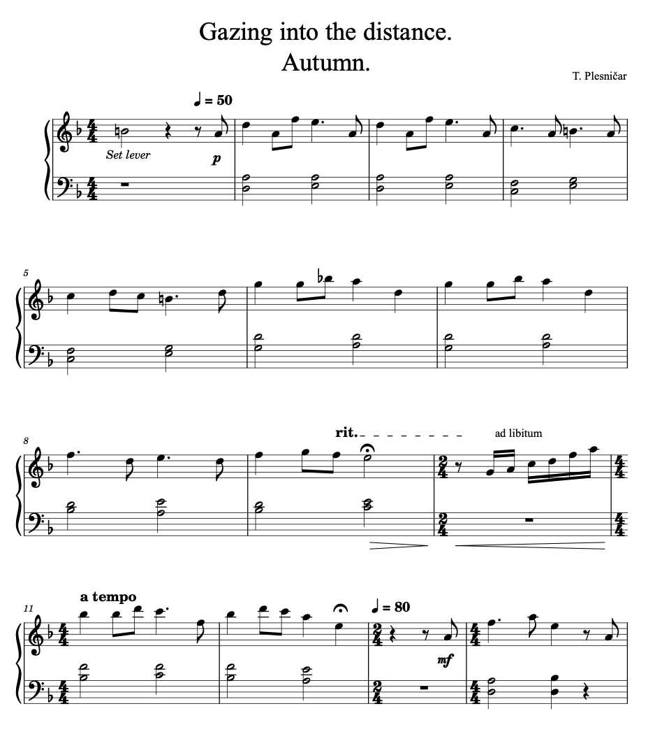 Gazing into the distance. Autumn. – Harp Column Music