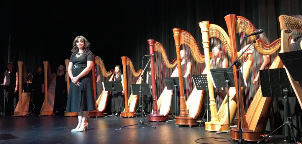Suzuki Utah harpists livestream concert with 150 harps | Harp Column